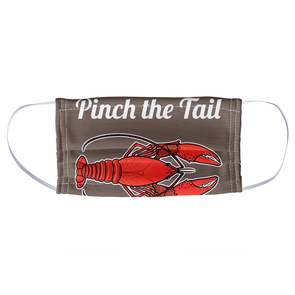 Crawfish Pinch the Tail Suck the Head 1-Ply Reusable Face Mask Covering ...