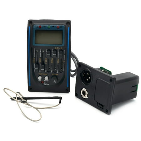 July Memor LC-5 5 Band Acoustic Guitar Pickup Preamp EQ5 LCD Equalizer ...