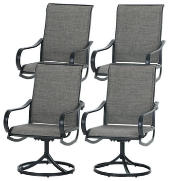 Gymax 2-Piece Patio Dining Chairs Set with Steel Frame for Yard and ...