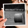 3drose, Black and White Photograph of a Round Hay Bale in a Field ...
