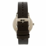 Emporio Armani Men's AR11096 Silver Leather Japanese Quartz Dress Watch ...