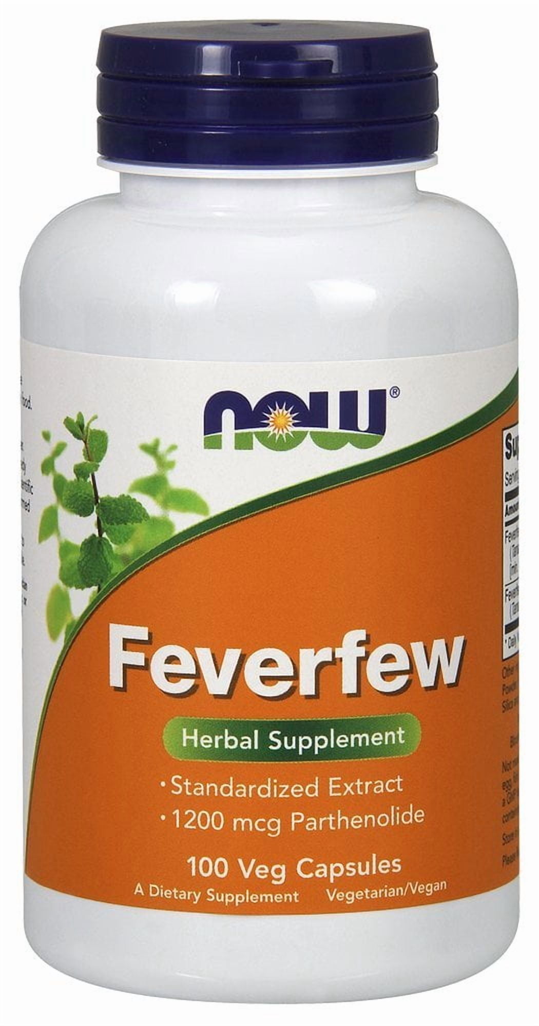 Supplement Now Foods Feverfew 100 cápsulas (paquete de 2) | Bodega ...