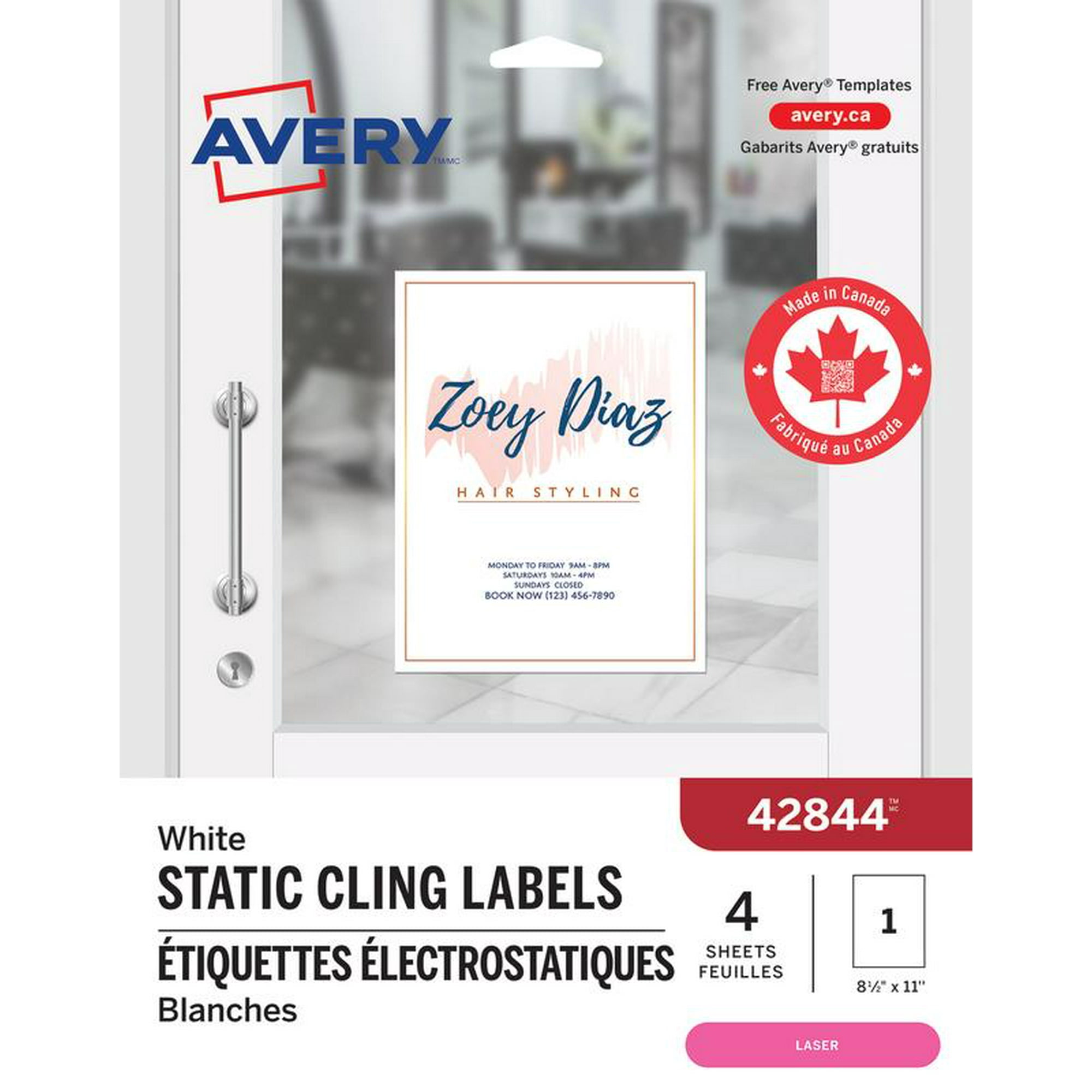 Click here for Avery White Static Cling Labels  8½ X 11  Repositi... prices