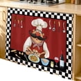 Black Rustic Chefs Cabinet Curtains 35" W x 35" L, Cooking Food Wine ...