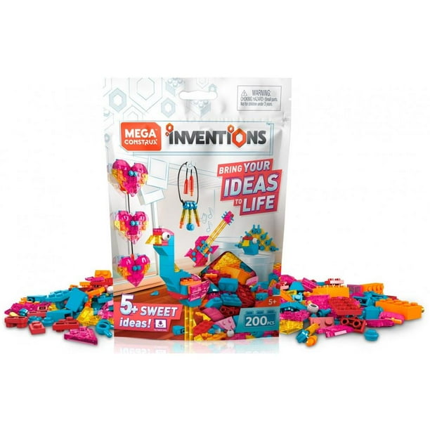 Mega Construx Inventions Candy-Colored Brick Building Set - Walmart.com