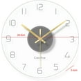 MONIPA Transparent Wall Clock Round Tempered Glass Clock Ultra-Thin ...