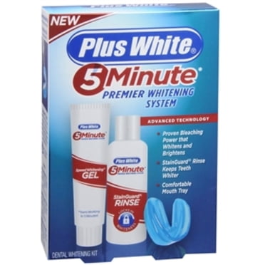 Plus White, 2-Pack, 5 Minute Premier Speed Teeth Whitening Gel with ...