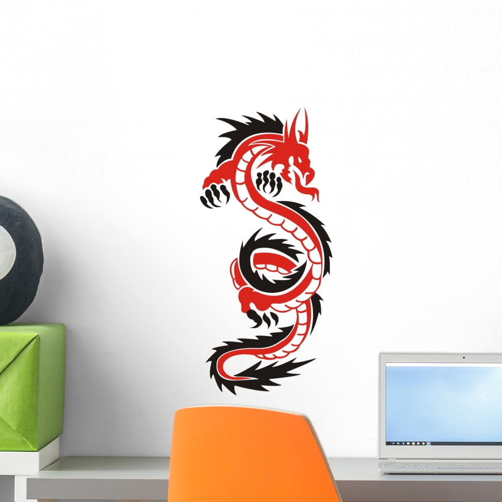 Red-black Dragon Wall Decal Sticker, Wallmonkeys Peel & Stick Vinyl ...