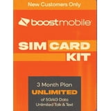 Boost Mobile Preloaded SIM Card, Bring Your Own Device, 3month Plan ...