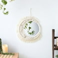 Bohemia Macrame Fringe Mirror, Handmade Decorative Mirrors, Makeup ...