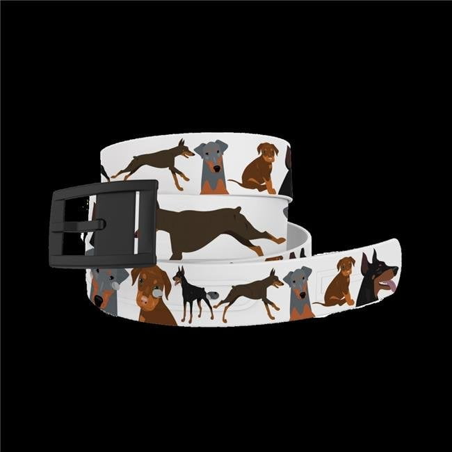 C4 Belts 6201BK104DOBPR02 Doberman Belt with Black Buckle Combo ...