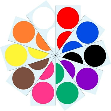 Universal Self-Adhesive Removable Color-Coding Labels, 3/4" dia, Red ...