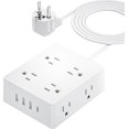HSAPOW-European Travel Plug Adapter, Olcorife US to Europe Type E/F ...