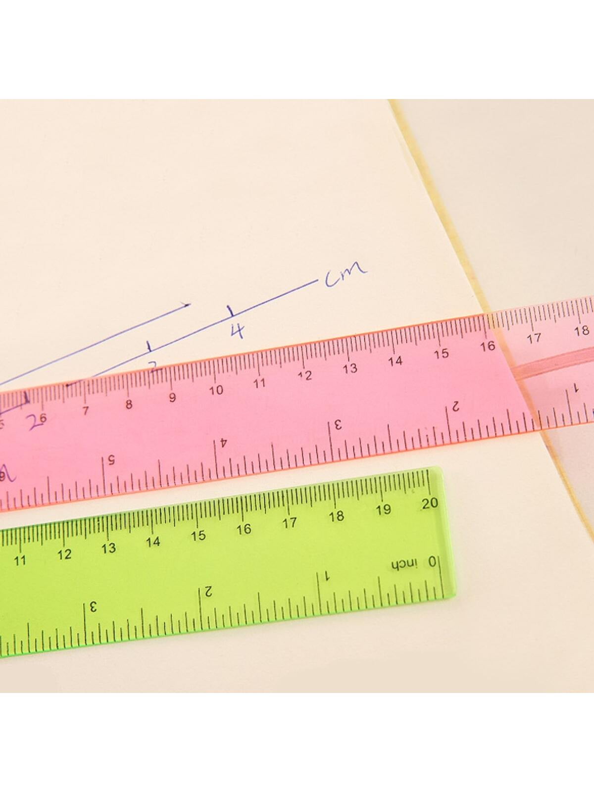 Creative Drawing Tool 20cm Colorful Plastic Ruler With Scale, Cute ...