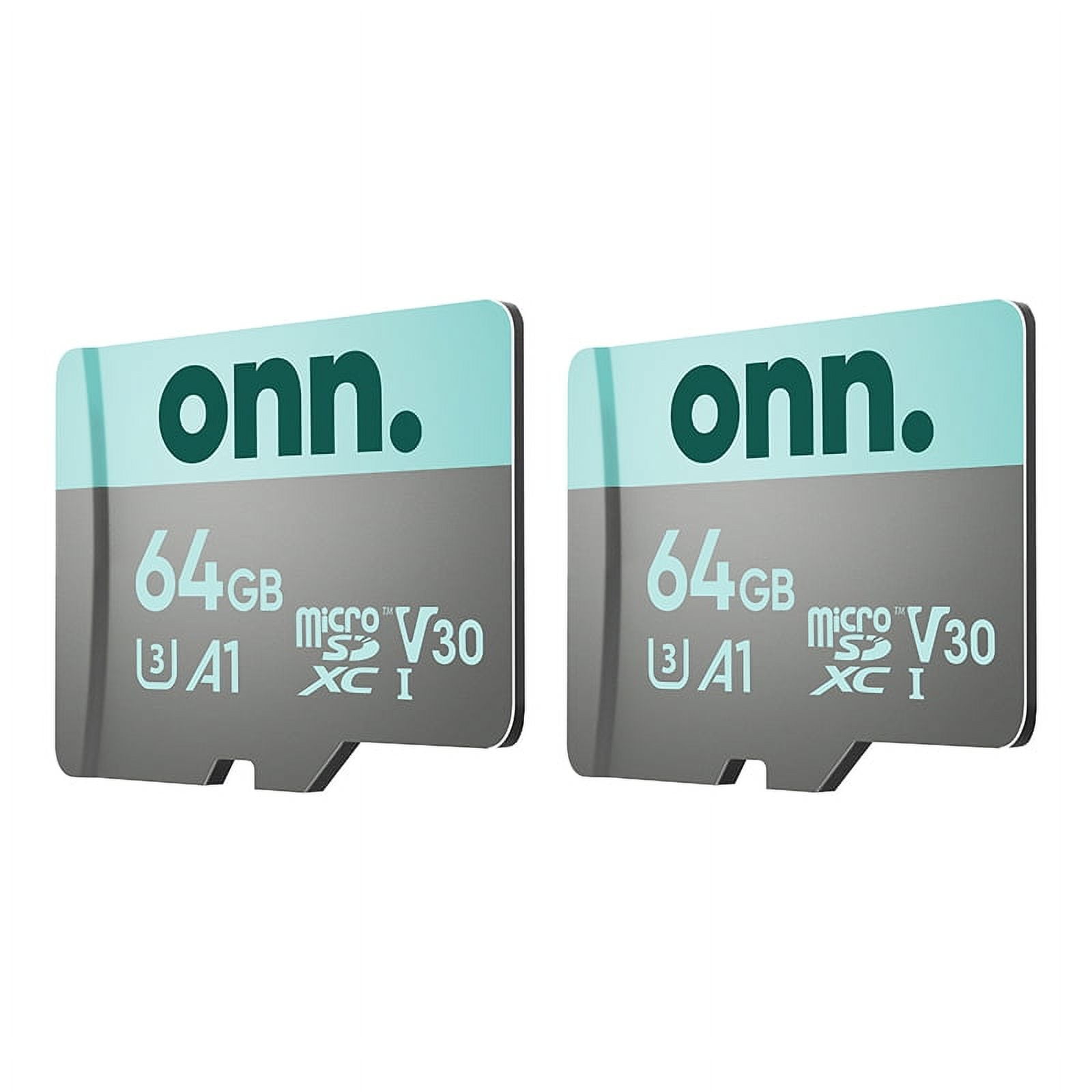 onn. Brandclub onn. 64 GB microSDXC U3 Memory Card 2 Pack
