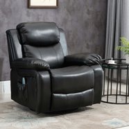 BenchMaster Newport Taupe Faux Leather Recliner Chair with Pushback ...