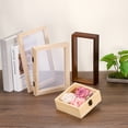 Uxcell 6x6 Wooden Shadow Box Display Case Memory Box with Glass Window ...