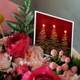 3drose, Sparkling Christmas Trees Red, 6 Greeting Cards with Envelopes ...