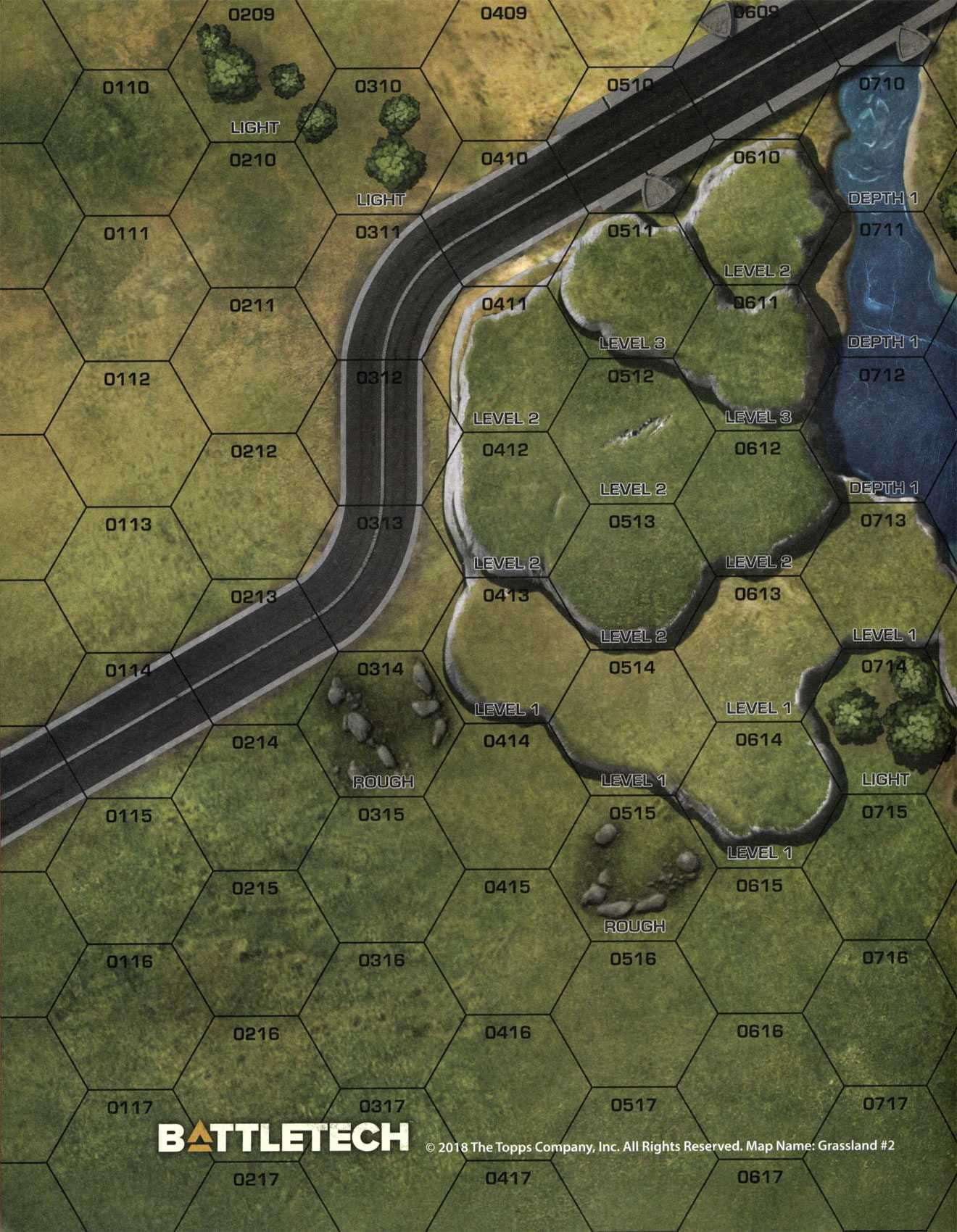 BattleTech Grasslands / Desert #3 Full-Color Double-Sided Paper Map (18 ...