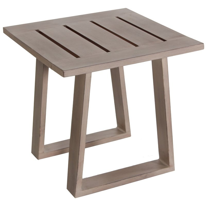 Aruba Aluminum Frame End Table in Handpainted Taupe - Walmart.com
