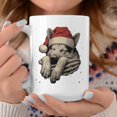 Christmas German Shepherd Santa Hat Skeleton Hand Gothic Dog Coffee ...