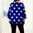 FAHXNVB Women's Plus Size Crewneck T-Shirts 3/4 Sleeve Lovely Stars ...