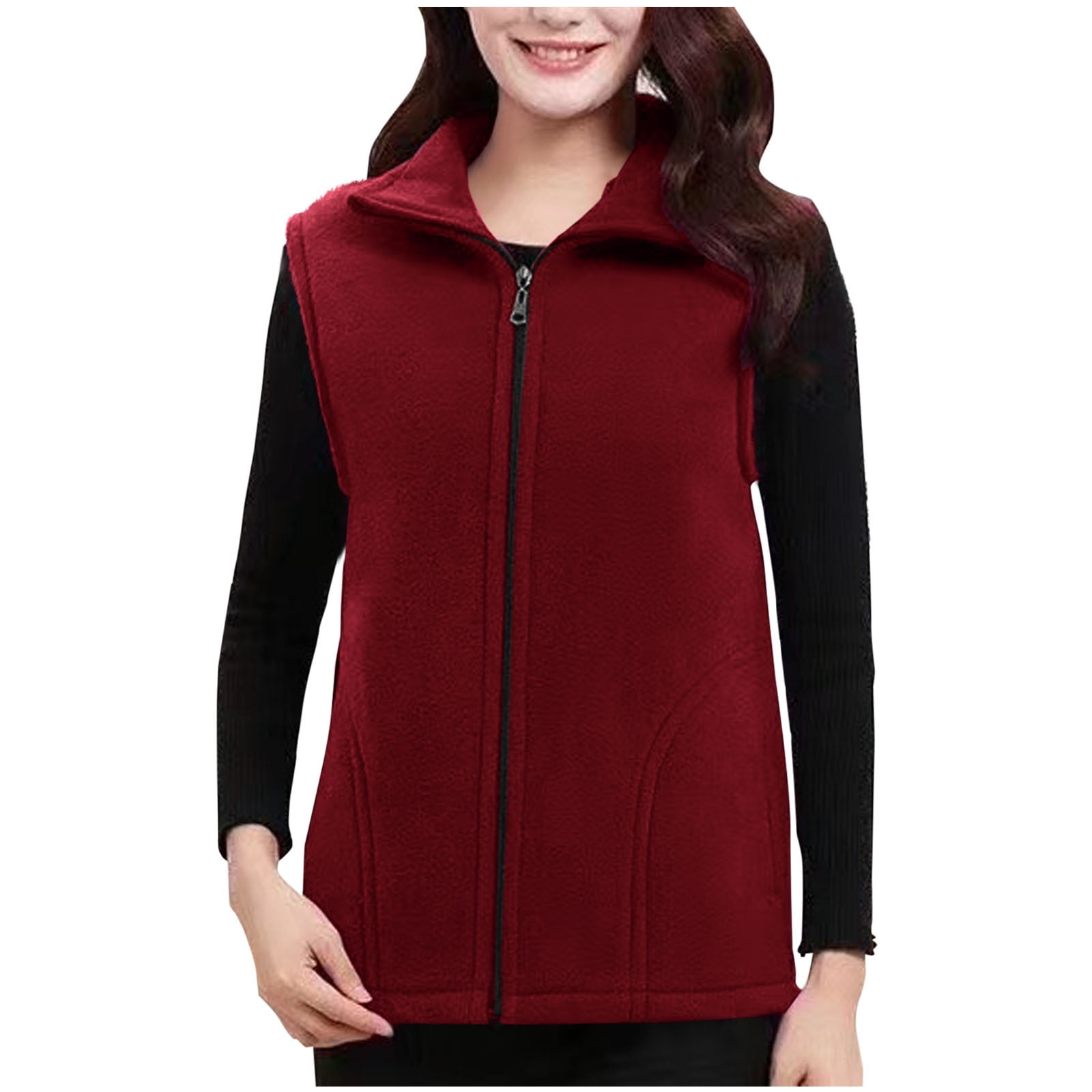 Click here for Diufon Fleece Vest For Women Plus Size Loose Sleev... prices