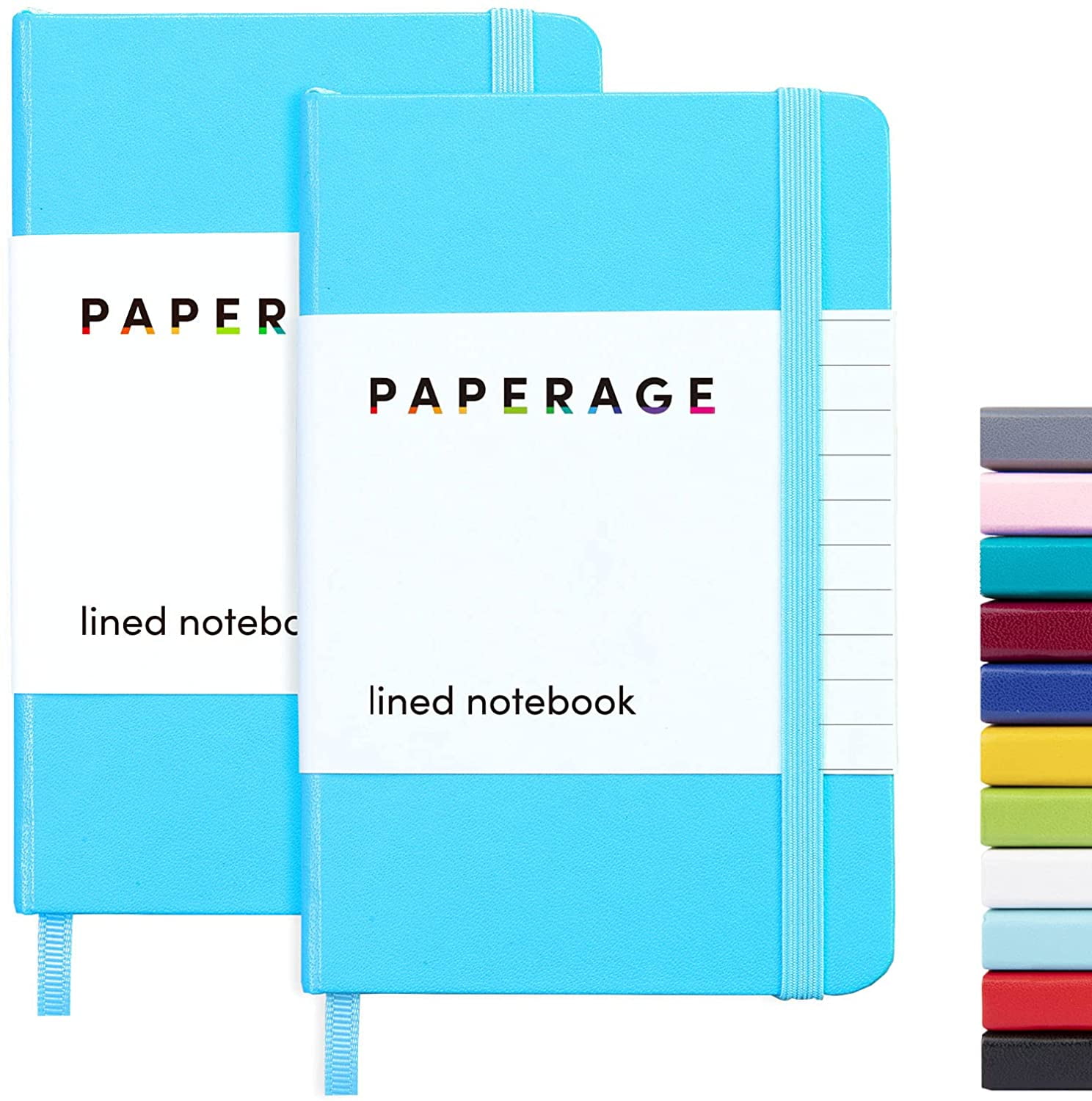 PAPERAGE Lined Pocket Journal, 2 Pack, (Skyblue), 160 Pages, 3.7” x 5.6 ...