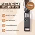 Atopoler 10 PCS Zipper Handle Mend Fixer Tab,Metal Zipper Pull ...