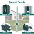 8 Pack Metal U Post Fence, 4FT Galvanized Steel Fence Post for Wire ...