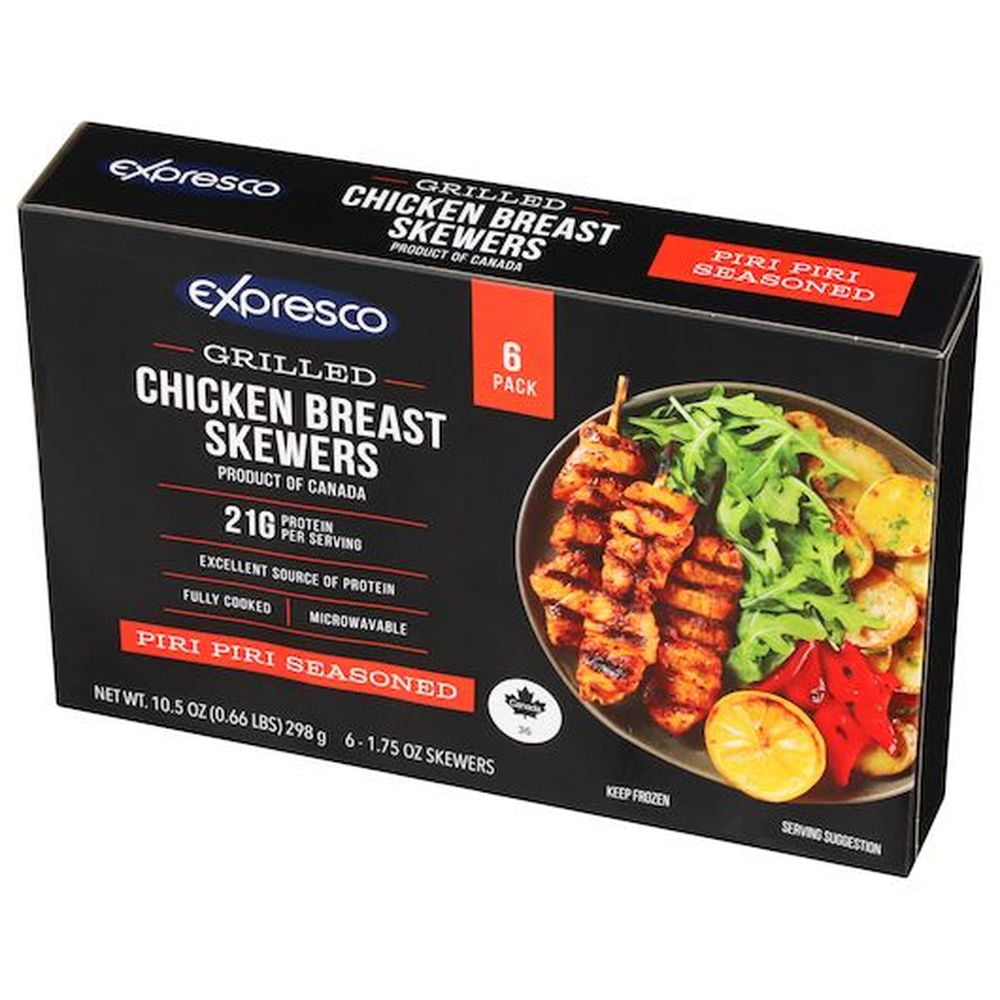 Expresco Piri Piri Seasoned Chicken Breast Skewers, 10.5 Ounce -- 8 per ...