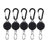 5pccs Retractable Key Chain Heavy Duty Key Reel Keychain Extendable Key ...