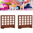 BIMZUC 2 Pieces 1/12 Scale Miniature Wooden Screen Dollhouse Furniture ...