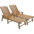 Dextrus 2 Pcs Adjustable Outdoor Chaise Lounge Chairs, Heavy Duty Resin ...