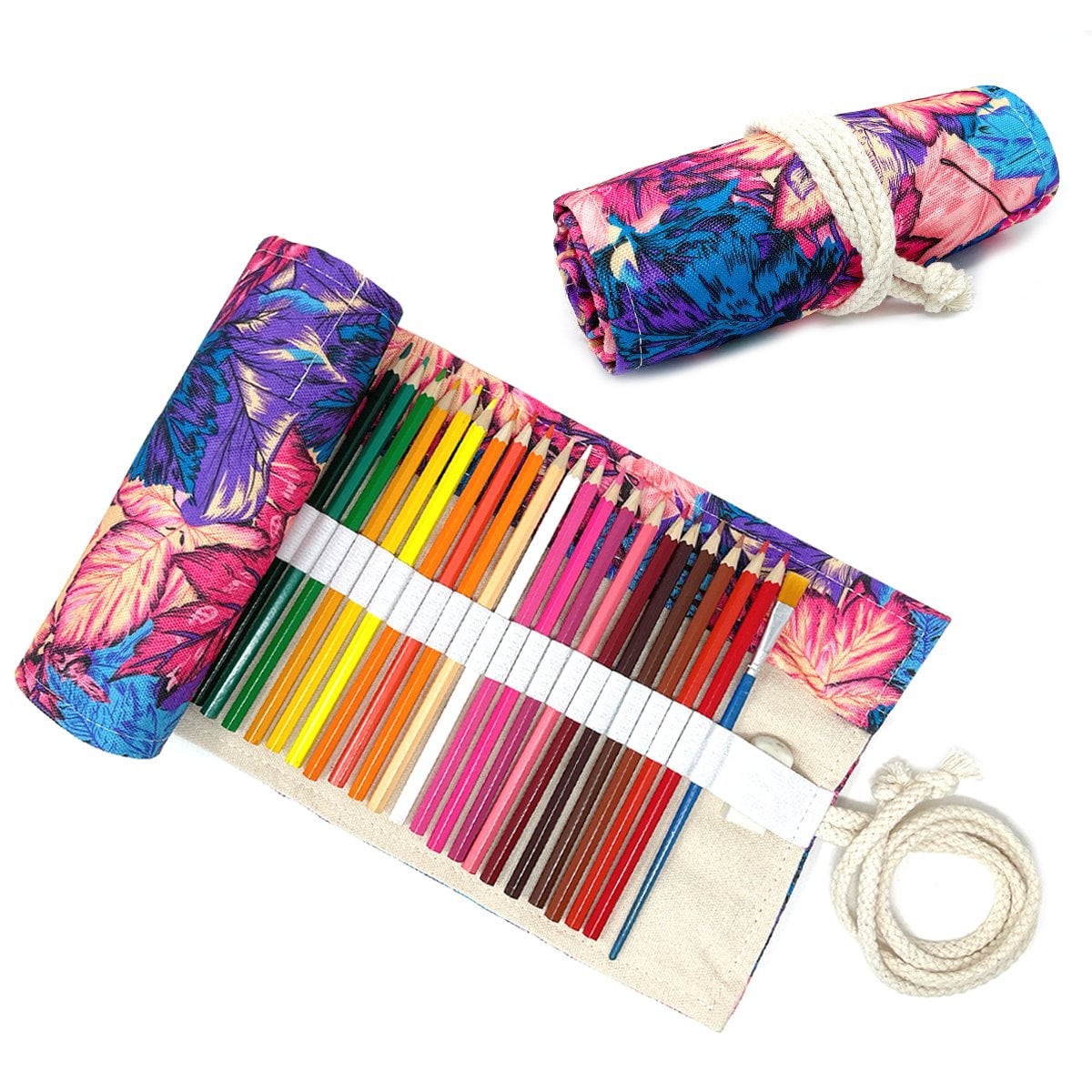 Wrapables Pencil Roll Organizer, Colored Pencil Wrap Pouch (72 slots ...