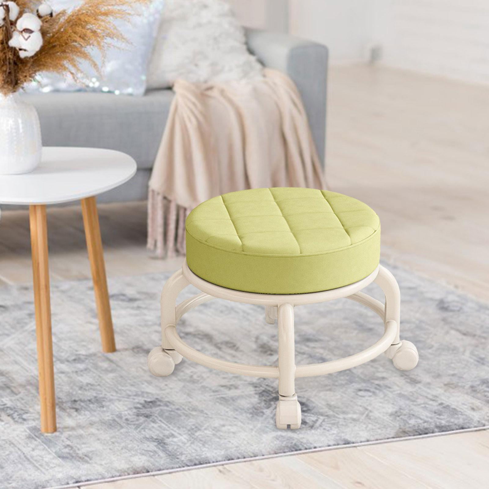 Low Round Roller Seat Stool Low Height Rolling Stool Footrest ...