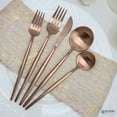 Elyon Tableware® 20-Piece Matte Copper Flatware Set, Stainless Steel ...