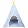 Precious Tails Ticking Stripe Canvas Pet Tee Pee - Walmart.com