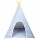 Precious Tails Ticking Stripe Canvas Pet Tee Pee - Walmart.com