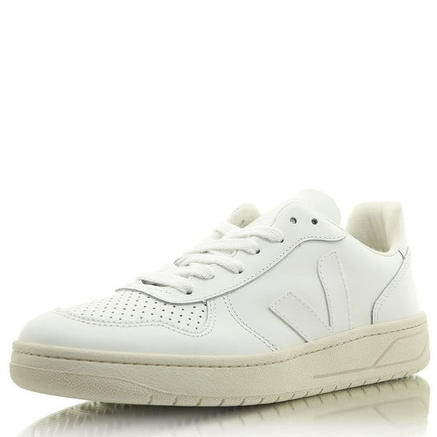 Tenis Veja V-10 Lini de poliéster reciclado extra blancas para mujer ...