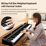 TERENCE Piano Keyboard, 88 Key Full Size Weighted Folding Piano ...