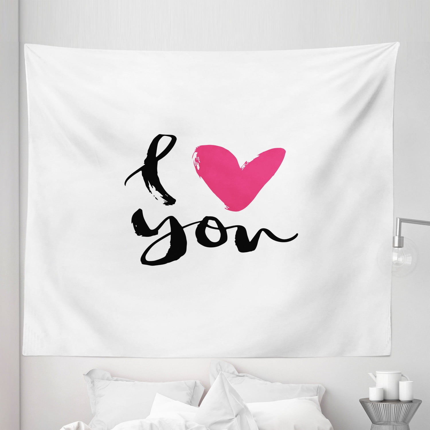 Love Tapestry, Hand Drawn Design Happy Valentines Day Calligraphy Art ...