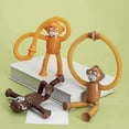 Telescopic Tube Toy with Sucker Flexible Stretchable Monkey Lion DIY ...