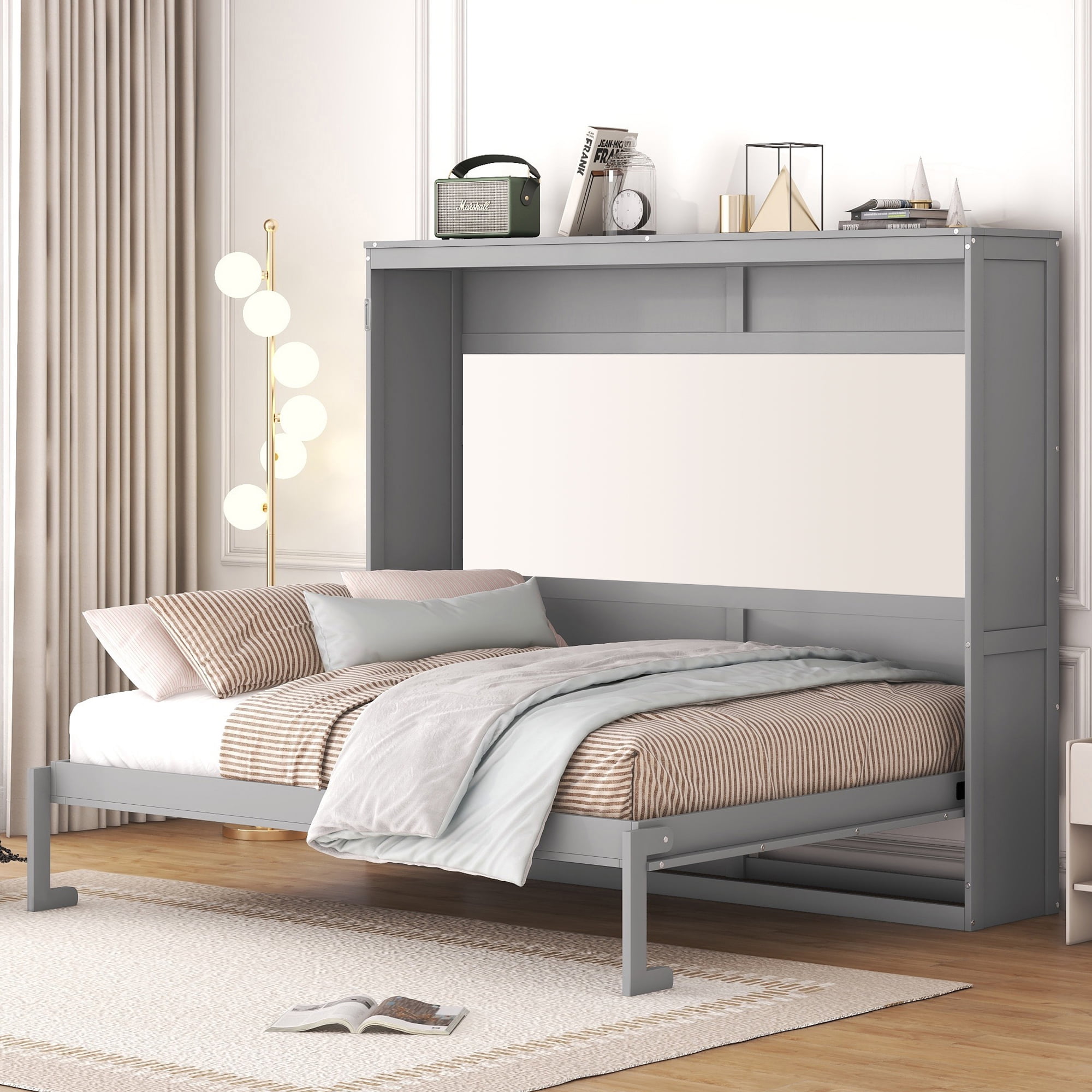 Click here for Noble House Queen Size Murphy Bed Wall Bed  Gray prices
