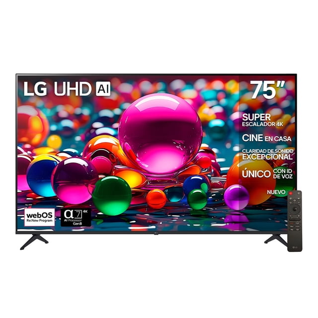 TV LG 75 Pulgadas UHD AI UA8055 4K SMART TV webOS 2025 | Walmart en línea