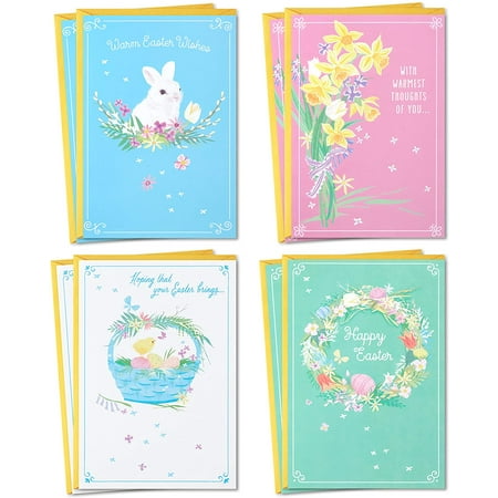 Hallmark Easter Cards Assortment, Warm Easter Wishes (8 Cards with ...