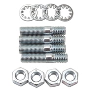 Edelbrock 8126 Chrome Steel Fuel Line Kit with 3/8 Barb Fitting ...