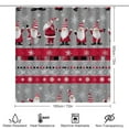 Christmas Santa Claus Pattern Fabric Shower Curtain Set Modern Bathroom ...