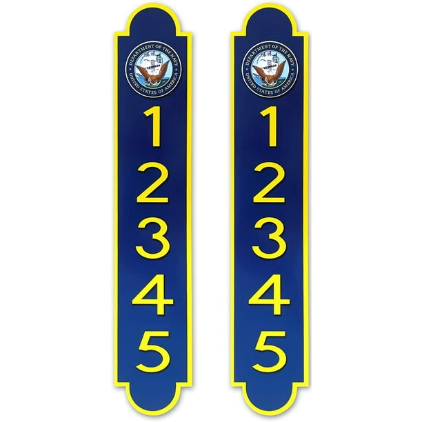 Customized Address Numbers Stickers 2 Pack, Highly Reflective Aluminum ...