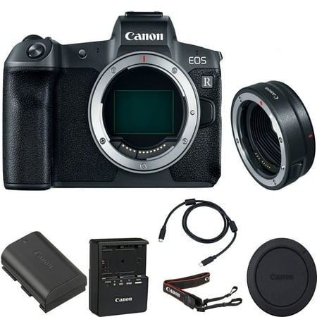 Canon EOS R Mirrorless Digital Camera (Body Only) with Mount Adapter EF ...
